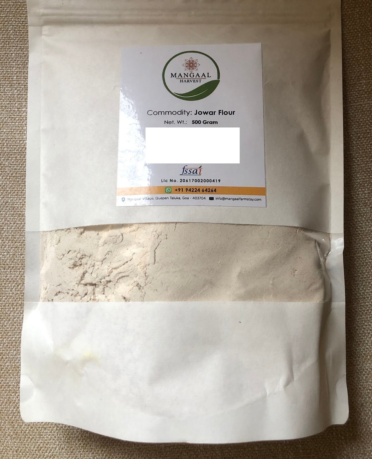 Jowar Flour ( Milled on Order)